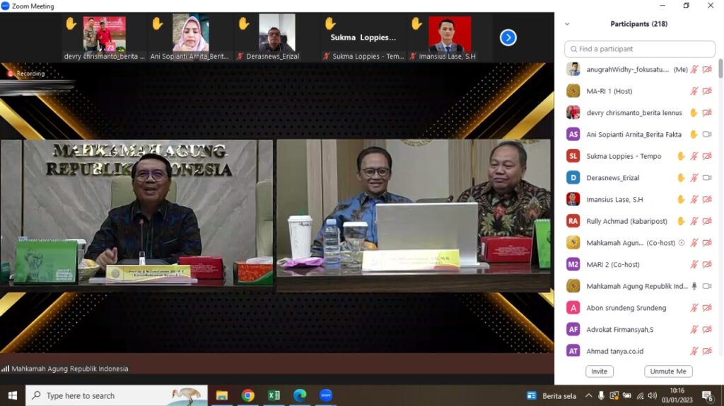 Refleksi Kinerja Mahkamah Agung Republik Indonesia Selama Tahun 2022 ...